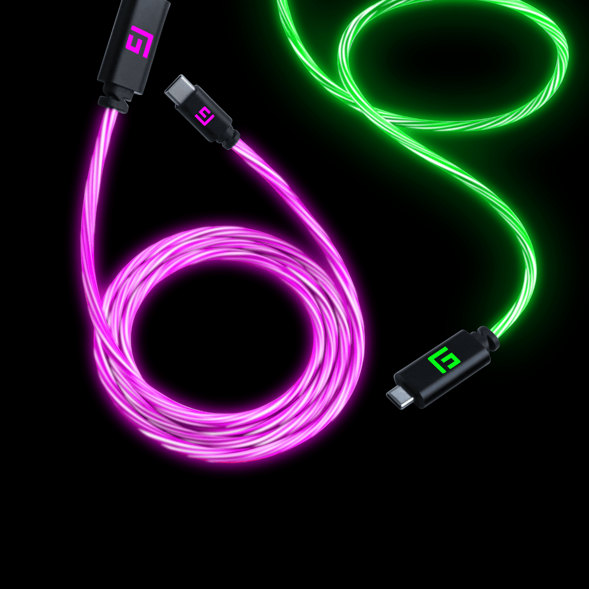 USB-C Cables with LED light | High Speed for charge + sync – FLOATING GRIP